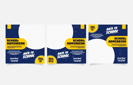 Vector design template, study, school education, social media template ...