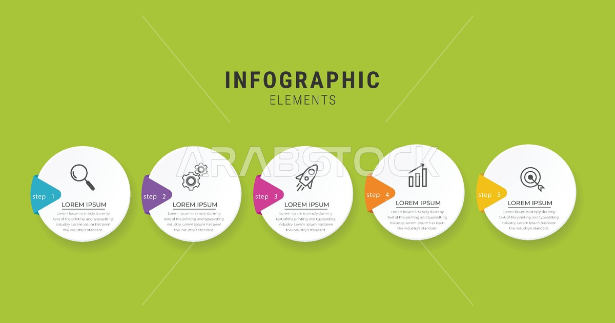Vector design, infographic, work chart, table containing steps to ...