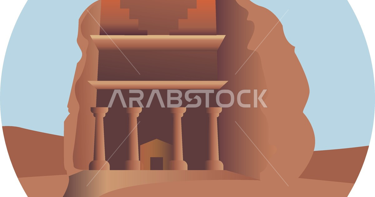 Vector Al-Ula City, Saudi Arabia, Al-Ula, Saudi Arabia, archaeological ...