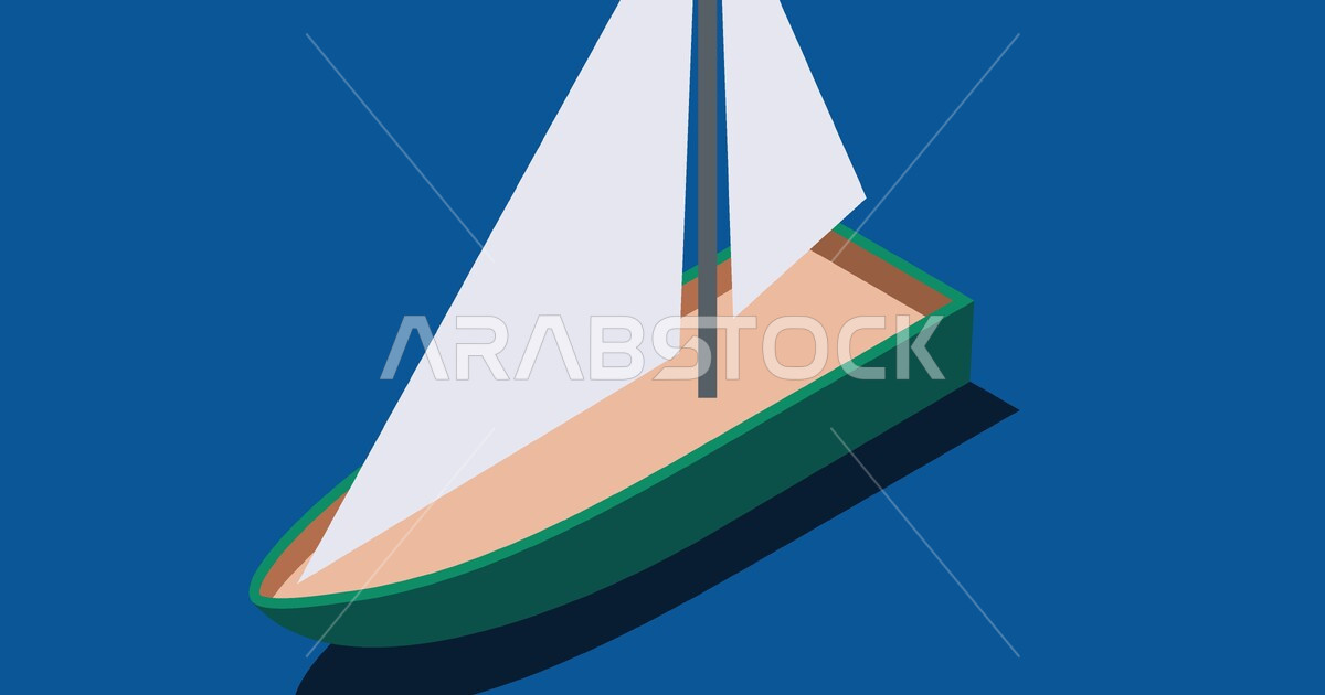 فيكتور اليستريتور لمركب شراعي، مراكب النقل السياحية، ايقونة لسفينة في ...