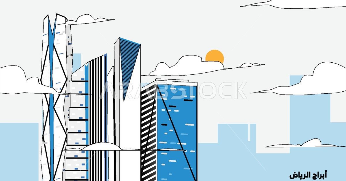 Drawings and designs of the King Abdullah Financial District (KAFD) in ...