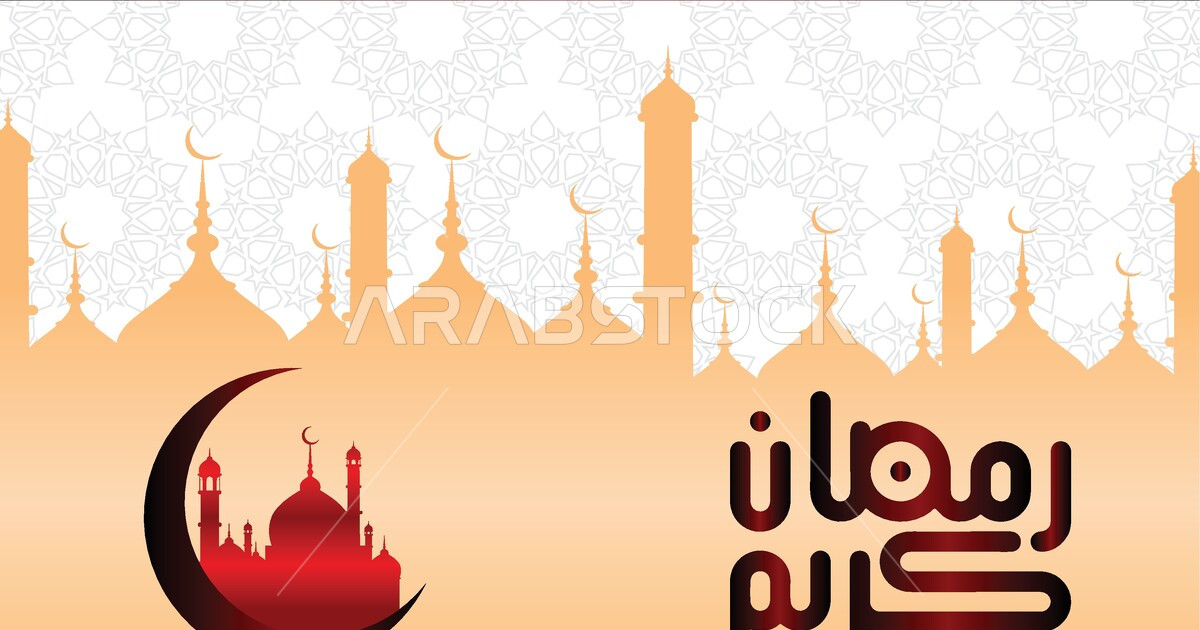 Ramadan design template, vector illustrator, Ramadan Kareem manuscript ...