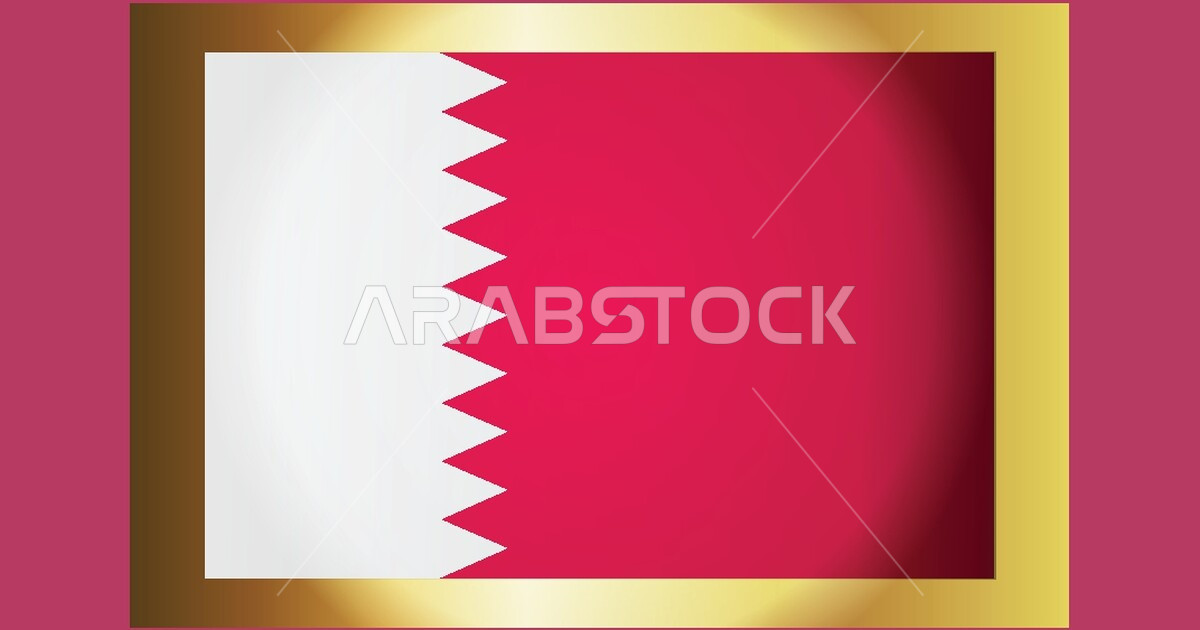 Vector icon for the flag of the State of Qatar, Illustrator icon in ...