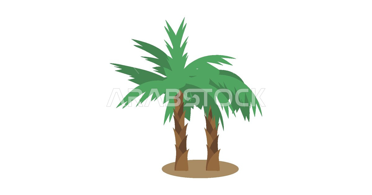 Cartoon Date Palm Tree