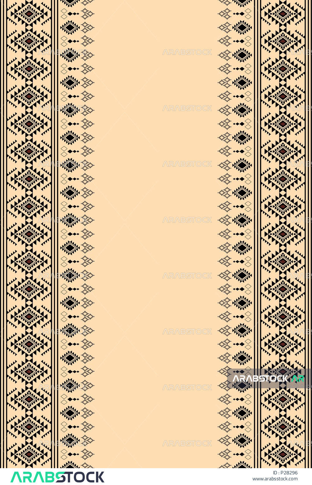 Pattern embroidery for the traditional Sadu decoration, popular Saudi ...