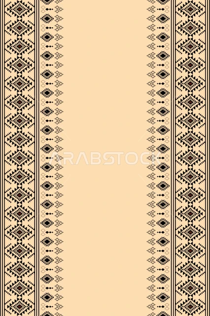 Pattern embroidery for the traditional Sadu decoration, popular Saudi ...
