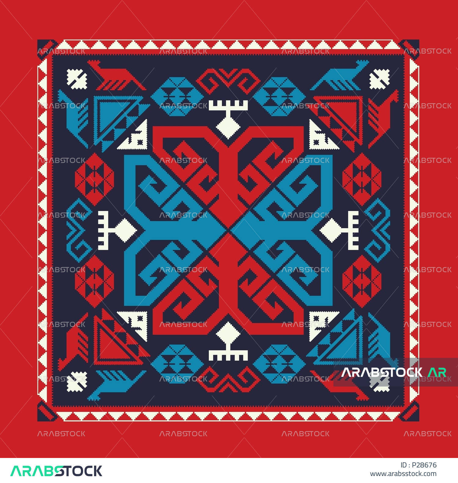 Kilim design pattern in Saudi Arabia, distinctive geometric art ...