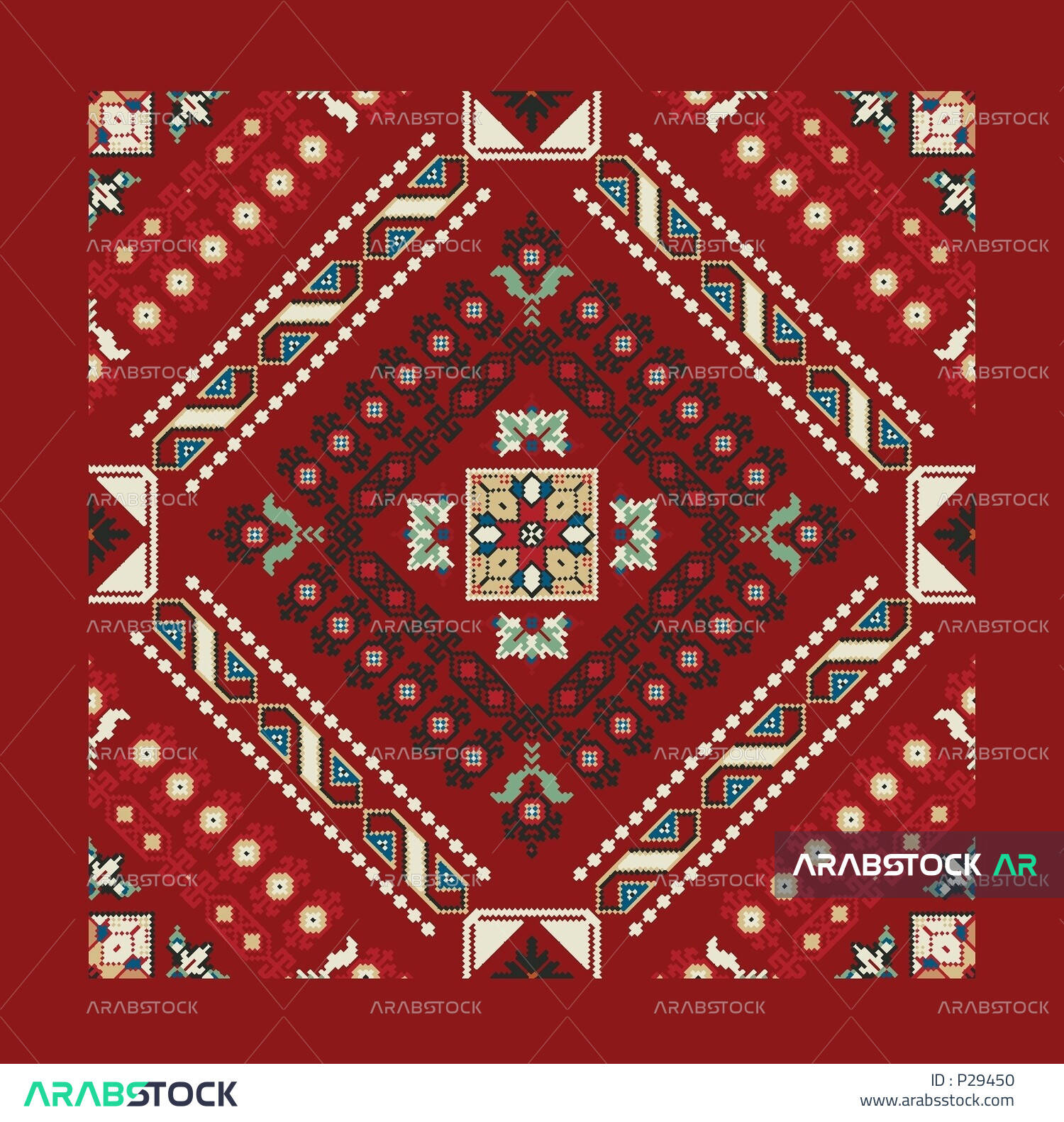 Colorful textiles, patterns and ornaments, embroidery art in Saudi ...