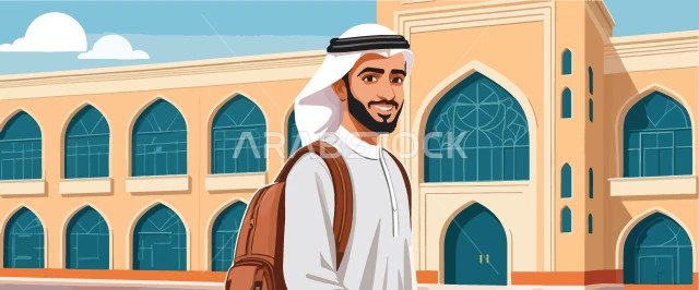 Hard work and diligence to achieve success, cartoon character of a ...