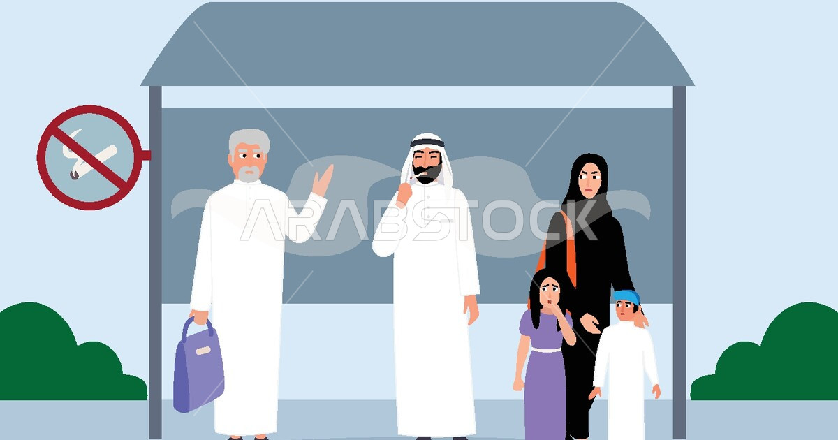 Vector cartoon characters, smoking is harmful to health, world anti ...