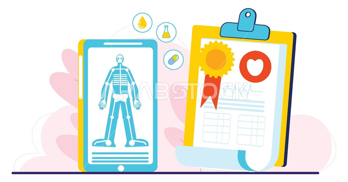 Vector cartoon design for a comprehensive examination from head to toe ...