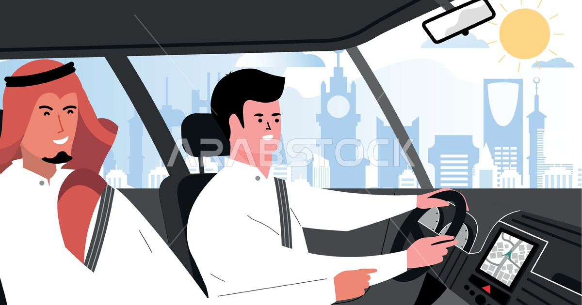 Vector illustrator for driving, driving, license, cartoon character ...