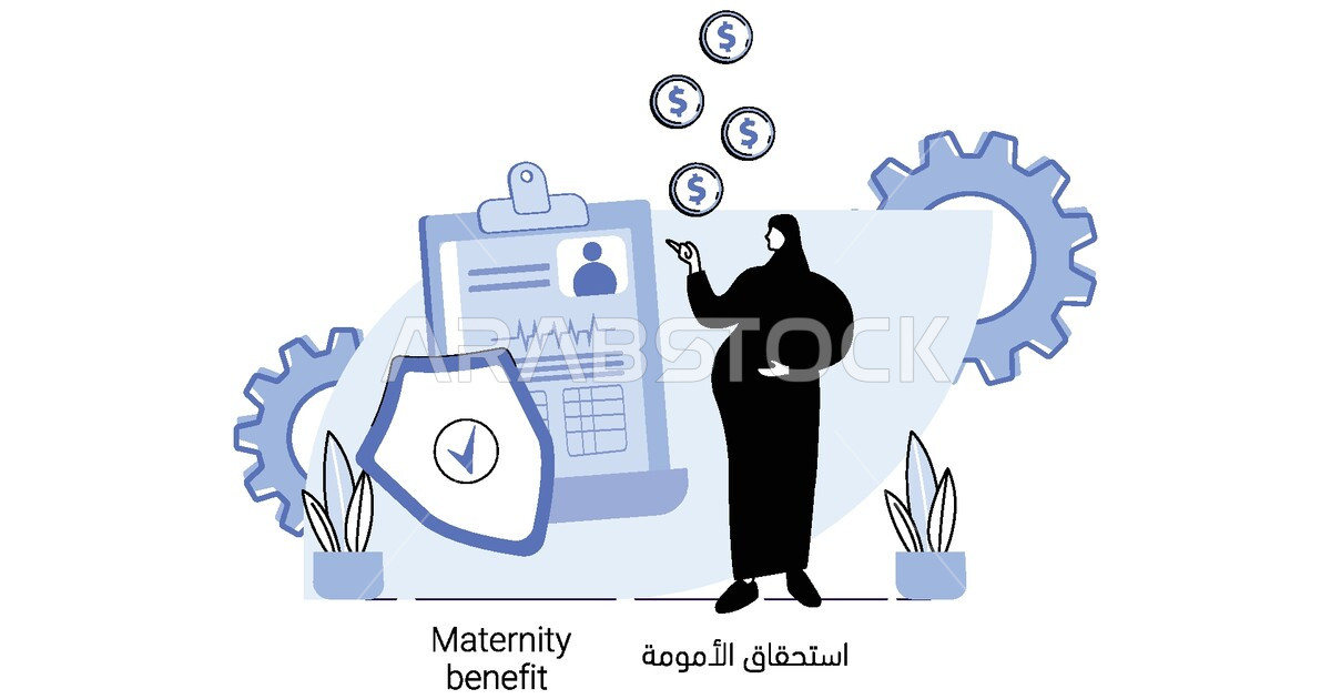 Vector cartoon design for maternity benefit, maternity leave ...
