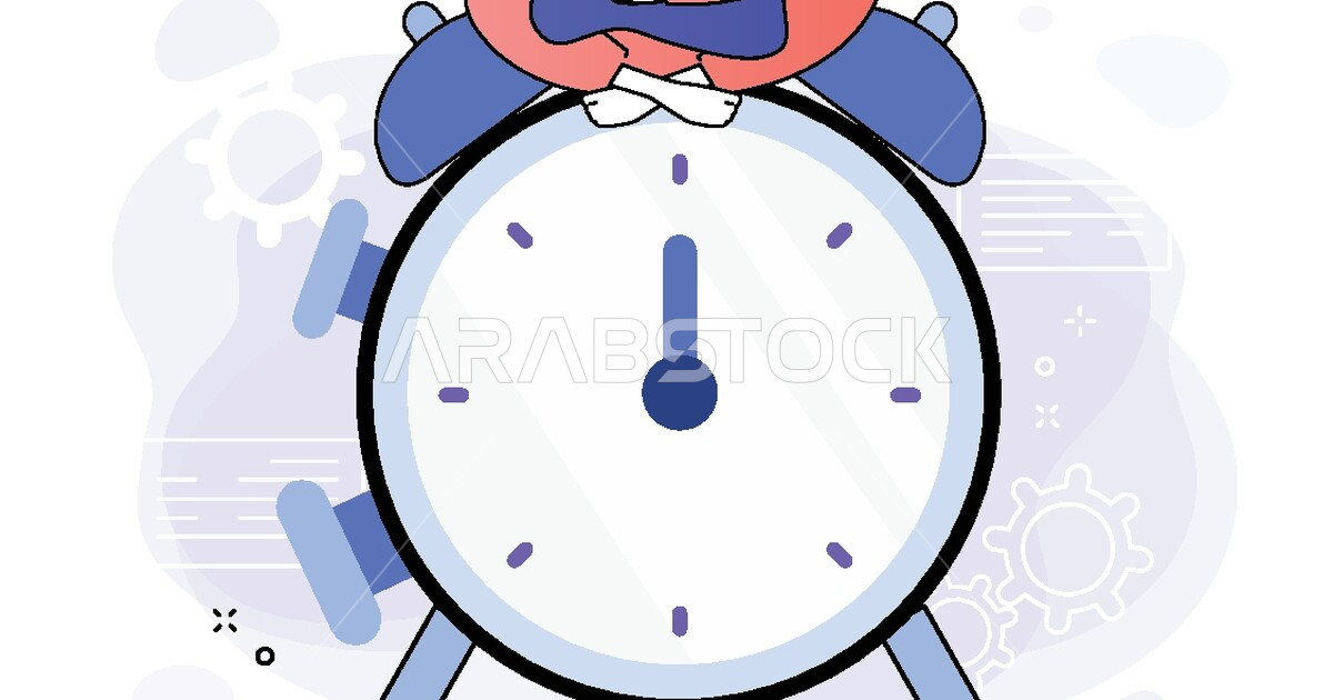 Vector cartoon design illustrating sleep deprivation, disturbed sleep ...
