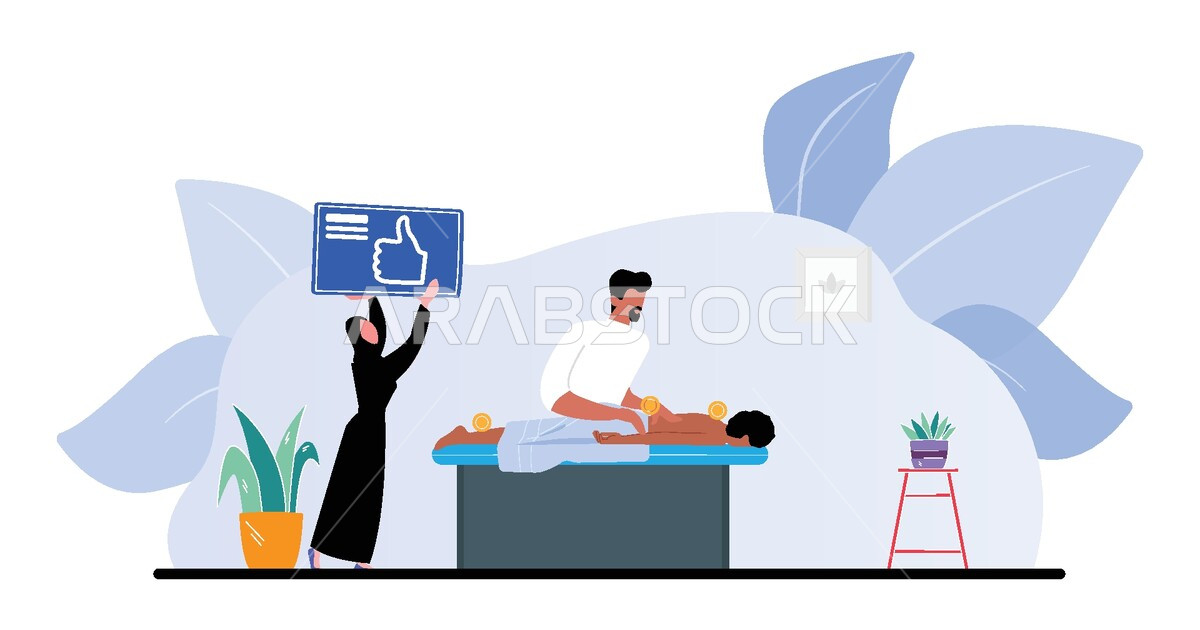 Vector Cartoon, Physiotherapy Chef, Pain Relief and Back and Body Pain ...