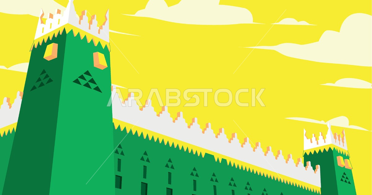 Vector cartoon for the site of traditional Saudi terracotta ...