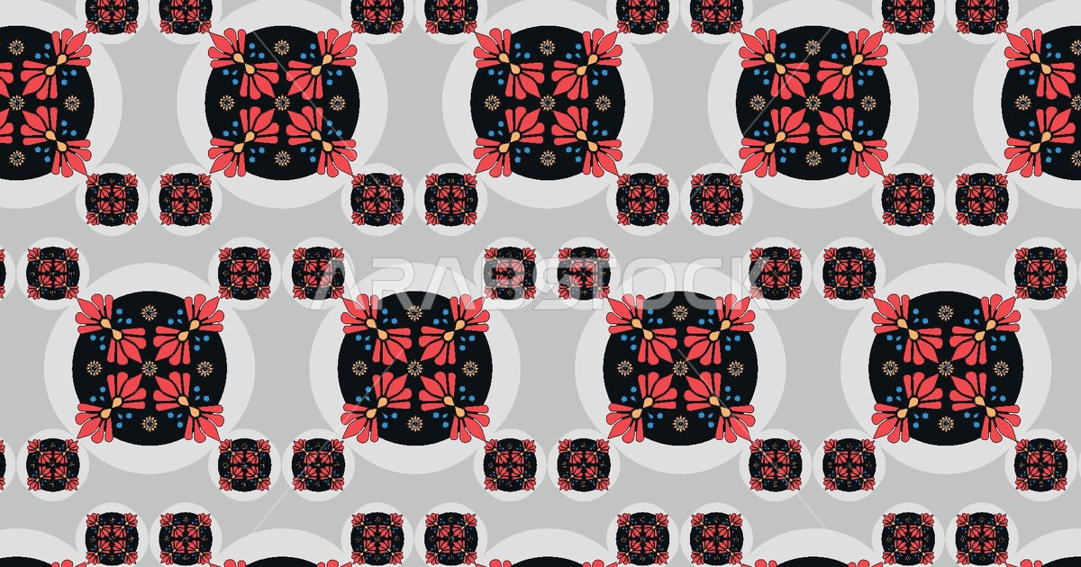 Vector pattern for a variety of drawings, decorated Saudi Arabian Gulf ...