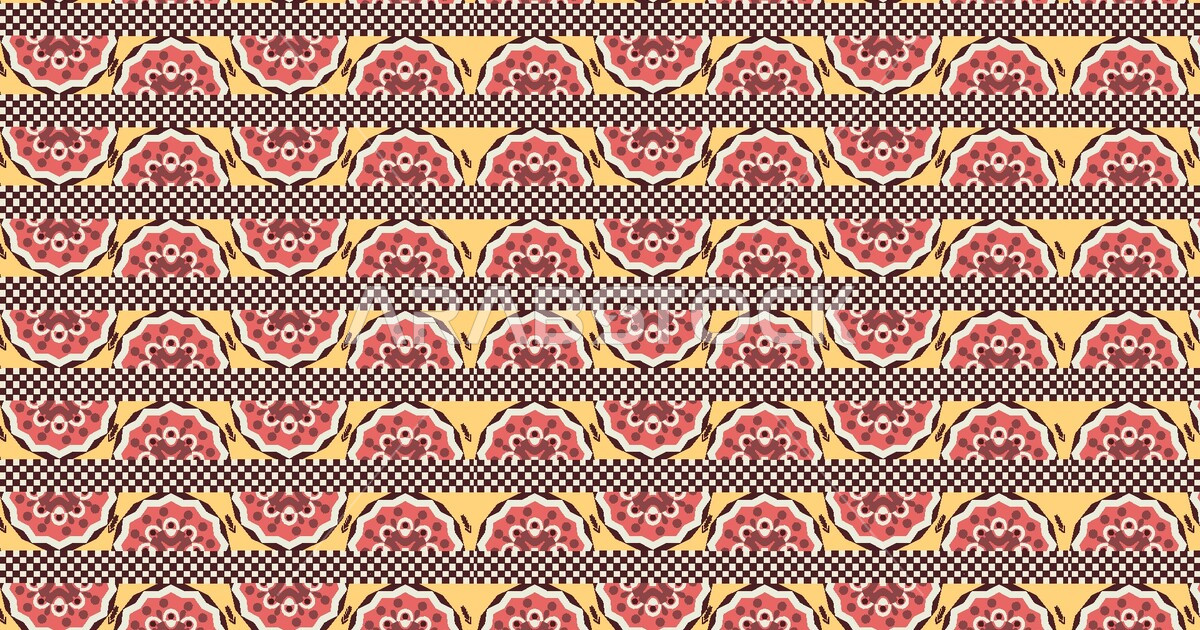 Vector pattern for various graphics, colorful Saudi Arabian Gulf motifs ...