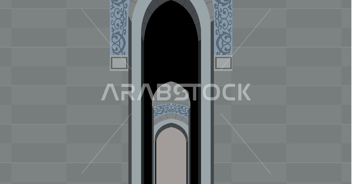 Vector cartoon design for Sultan Qaboos Mosque, historical and ...