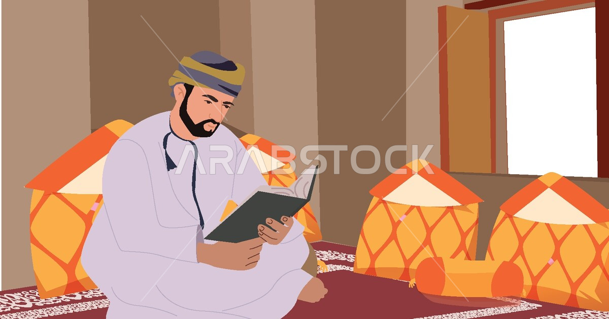 Vector cartoon design for Sultan Qaboos Grand Mosque in Muscat ...