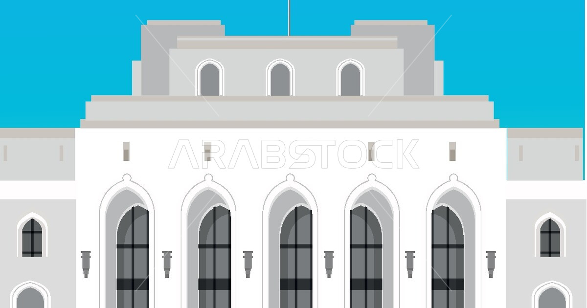 Vector to design the Royal Opera House, ancient heritage, historical ...