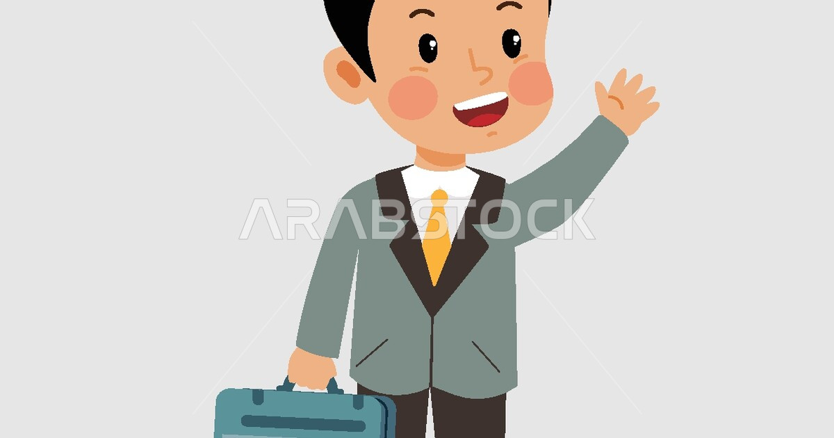 Vector for a cartoon character with various careers, a group of boys in ...