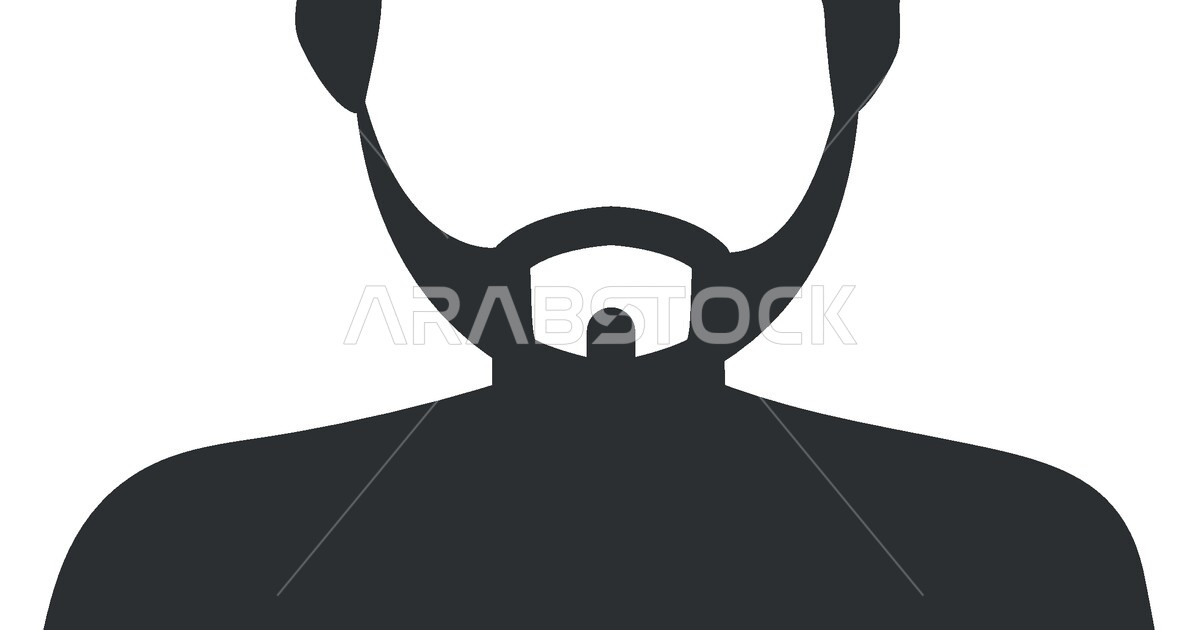 Vector Icon for a Gulf Omani Arab man in Omani attire, galabiya and ...