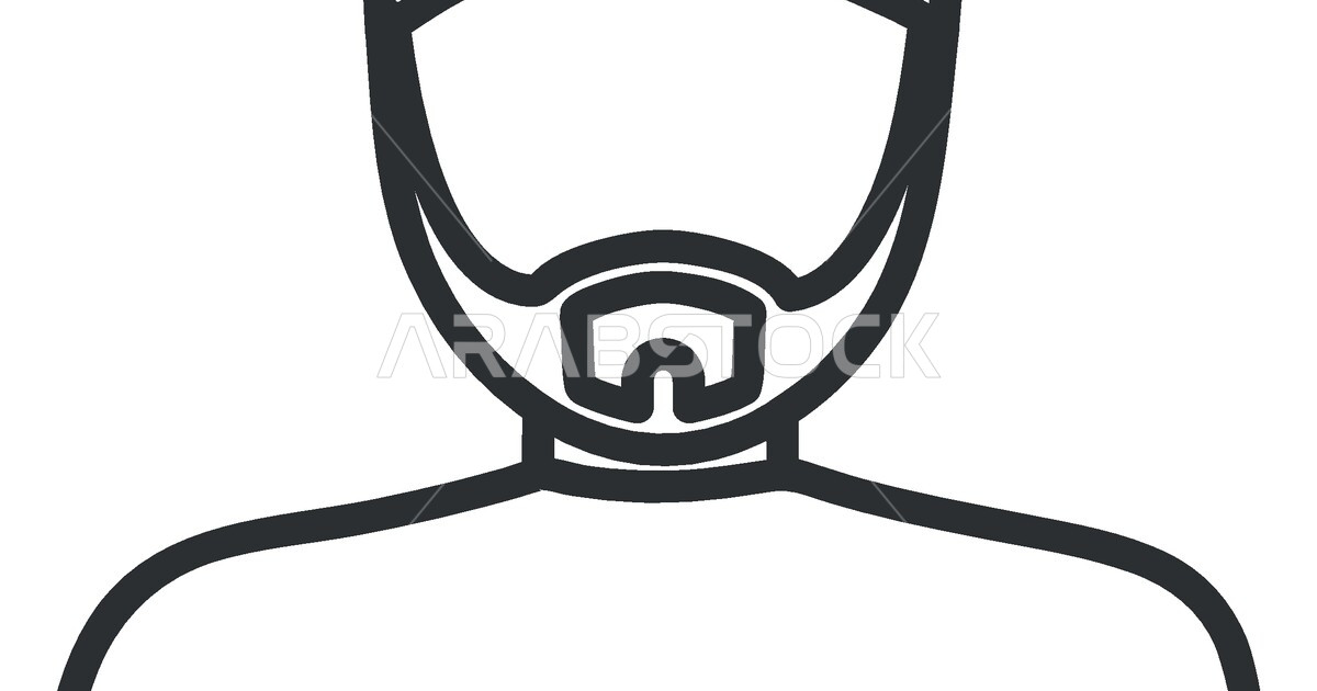 Vector Icon for a Gulf Omani Arab man in Omani attire, galabiya and ...