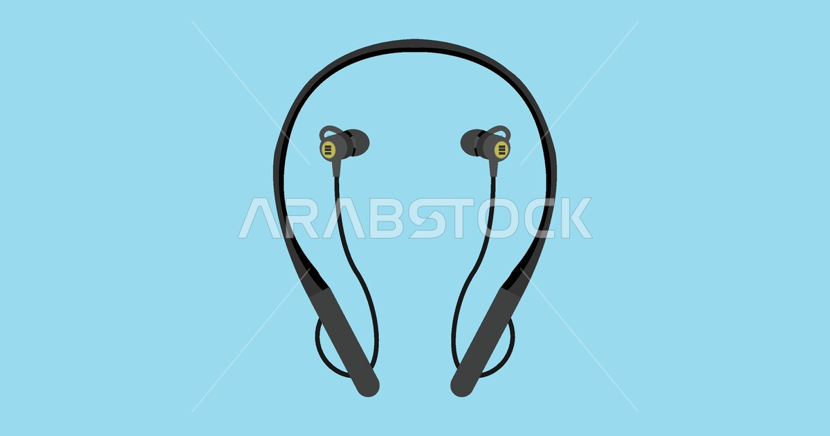 Vector design, bluetooth headphone, headphones, mini bluetooth ...