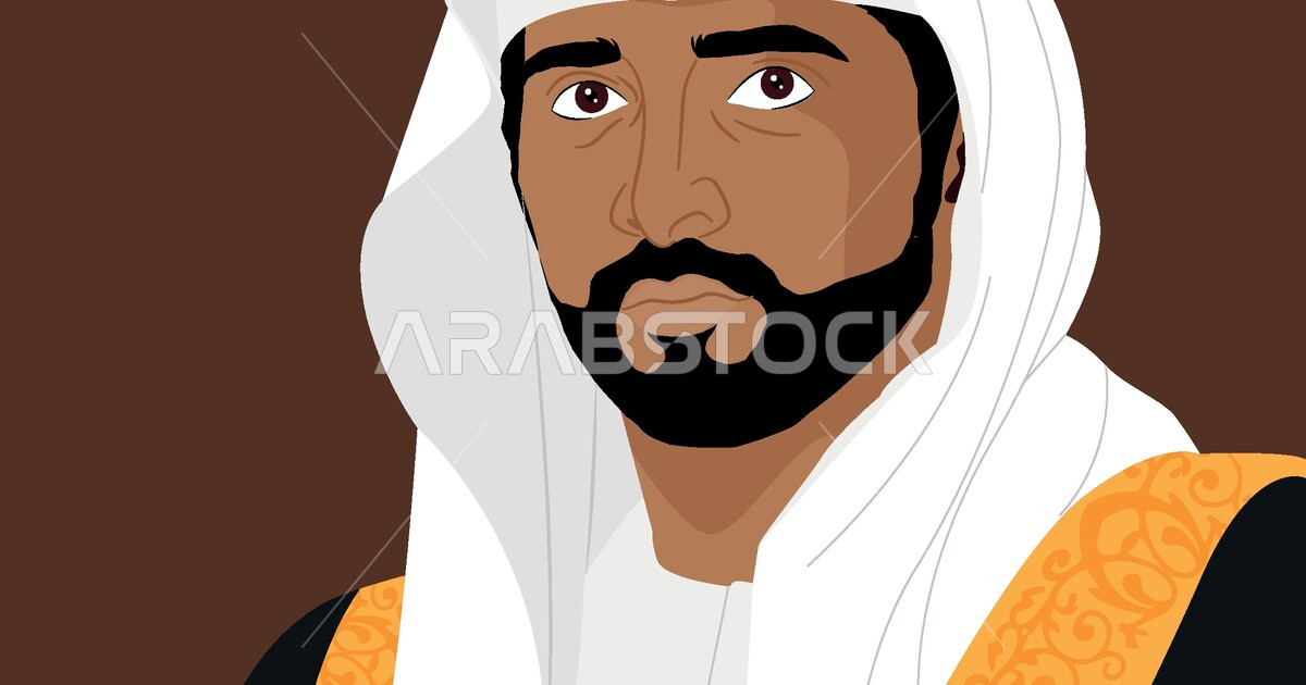 Vector cartoon character, His Highness Sheikh Hamdan bin Mohammed bin ...