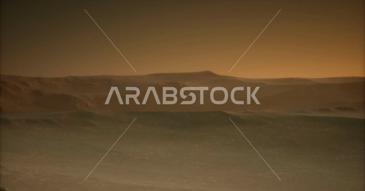Close-up of a wave of dust in the desert of the Kingdom of Saudi Arabia ...