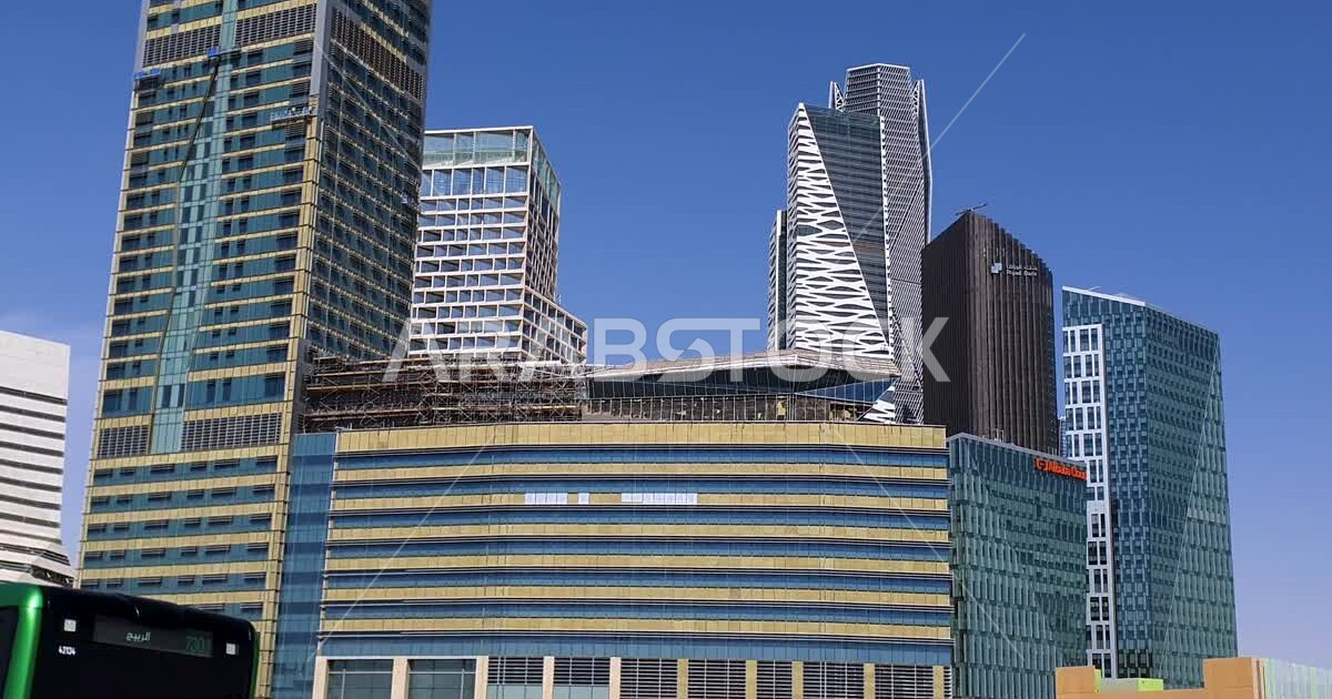 Close-up of the King Abdullah Financial District (KAFD) in daylight ...