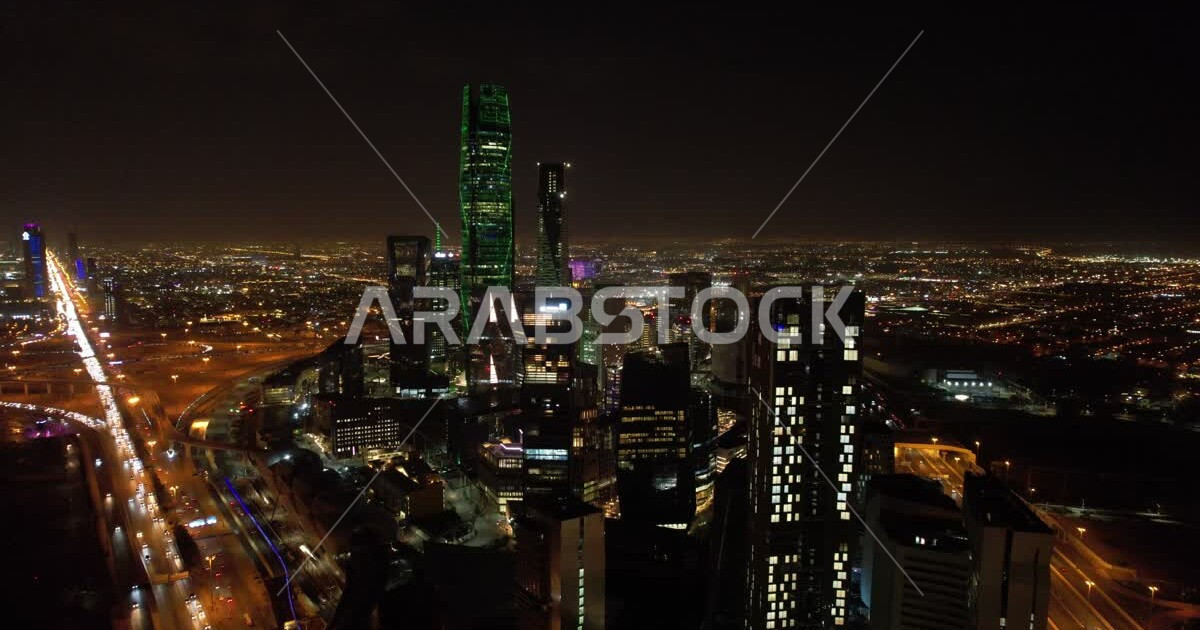 Drone photography of the King Abdullah Financial District (KAFD) at ...