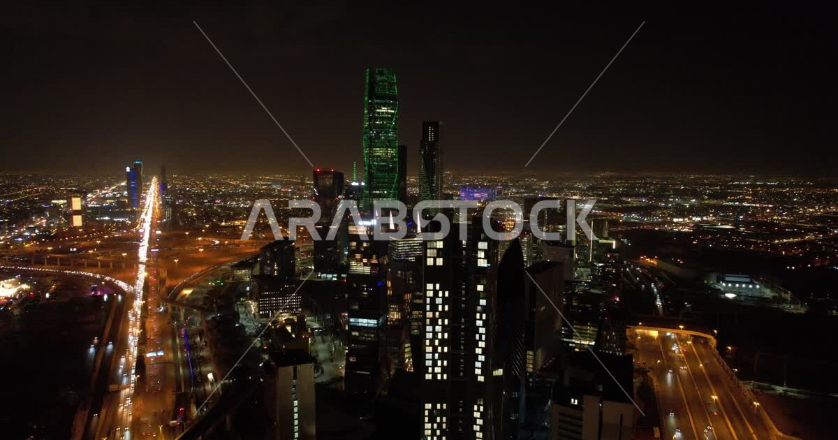Drone photography of the King Abdullah Financial District (KAFD) at ...