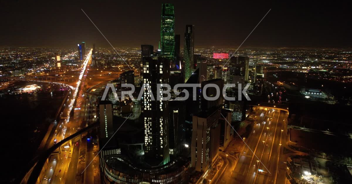 Drone photography of the King Abdullah Financial District (KAFD) at ...