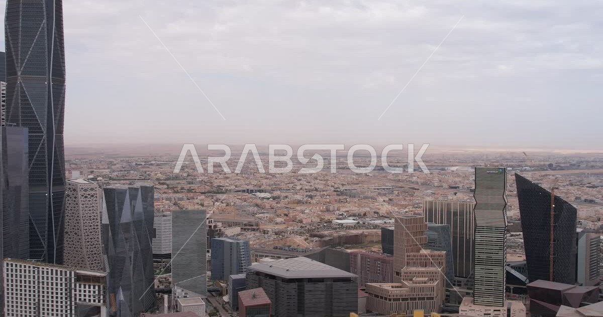 Drone photography of King Abdullah Financial District (KAFD) in Riyadh ...