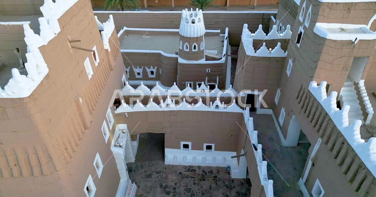 The Emirate's historical palace from the inside in the city of Najran ...