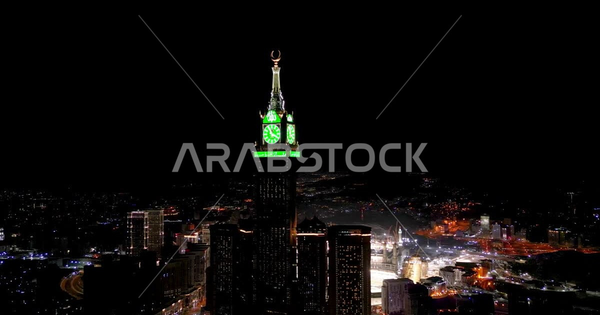 The art of architecture, a close-up of the Royal Clock Tower in Makkah ...