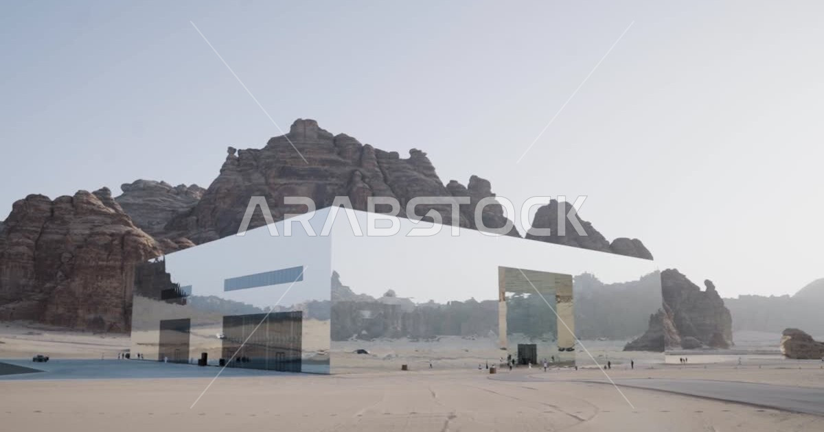 Ancient historical monuments, the Mirror Theater in Al-Ula Governorate ...