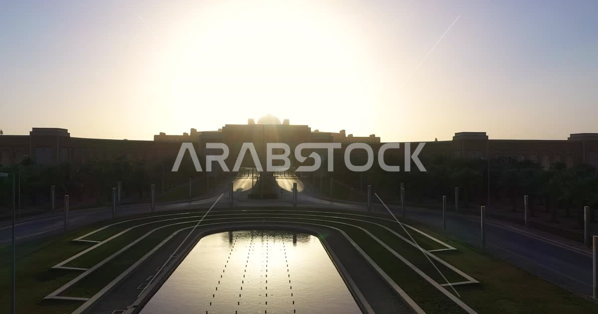 Aerial close-up of the entrance gate to Princess Noura bint Abdul ...