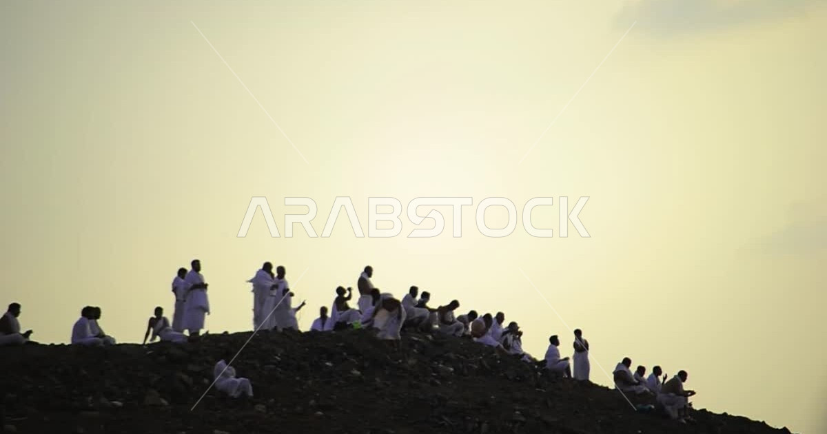 Performing religious duties, pilgrims to the Sacred House of God in the ...