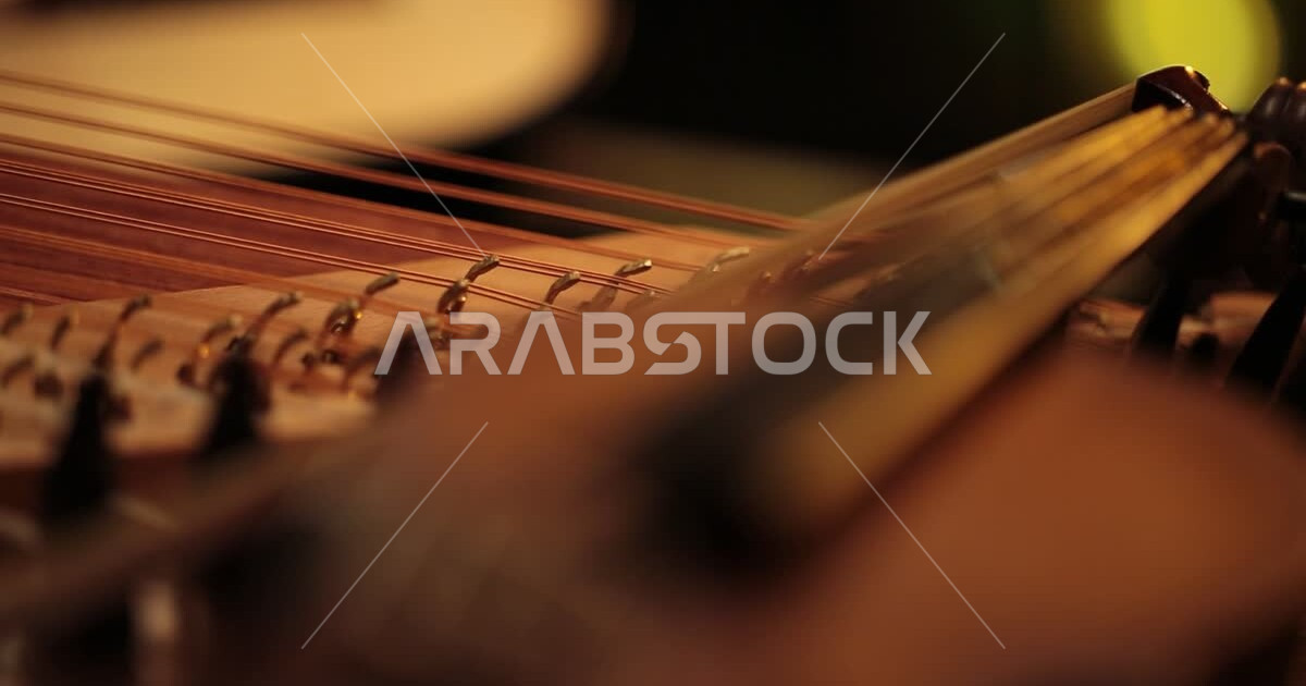 A very close-up depiction of the zither, aesthetics of musical ...