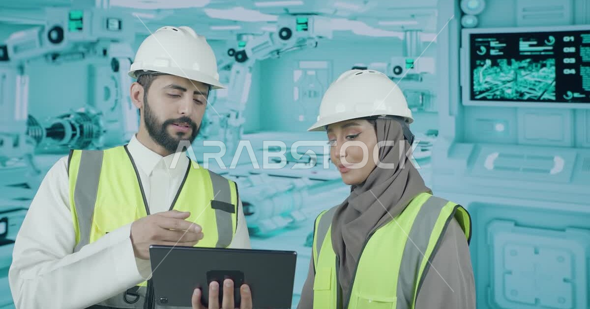 Engineering concept, Saudi Arab professions and jobs, fast ...