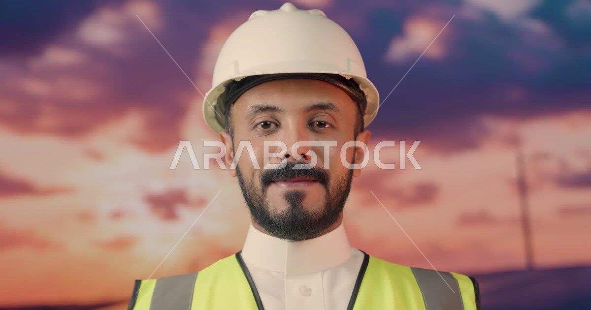 Animated sky background, Saudi professions and jobs, a Saudi Gulf Arab ...