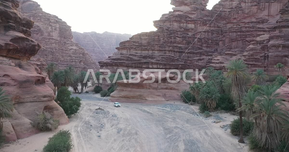 Drone photography of the mountains and rocky heights in Wadi Disa in ...