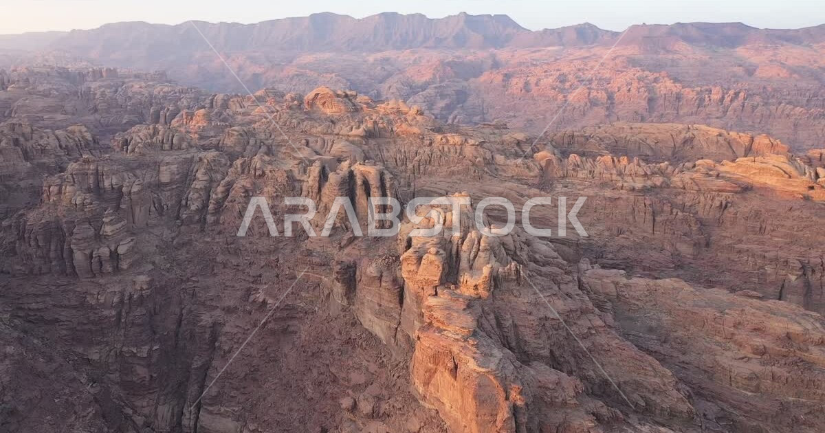 Mountain peaks and heights in Tabuk in the Kingdom of Saudi Arabia ...