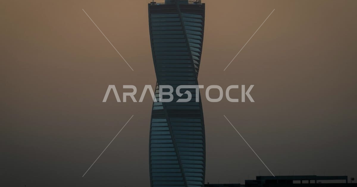 Drone photography of the Majdoul Tower in the city of Riyadh in the ...