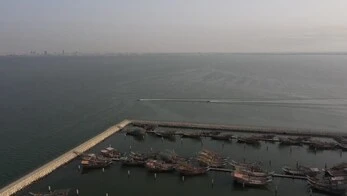 Drone photography of the Yanbu Sea in Saudi Arabia, the waterfront of ...