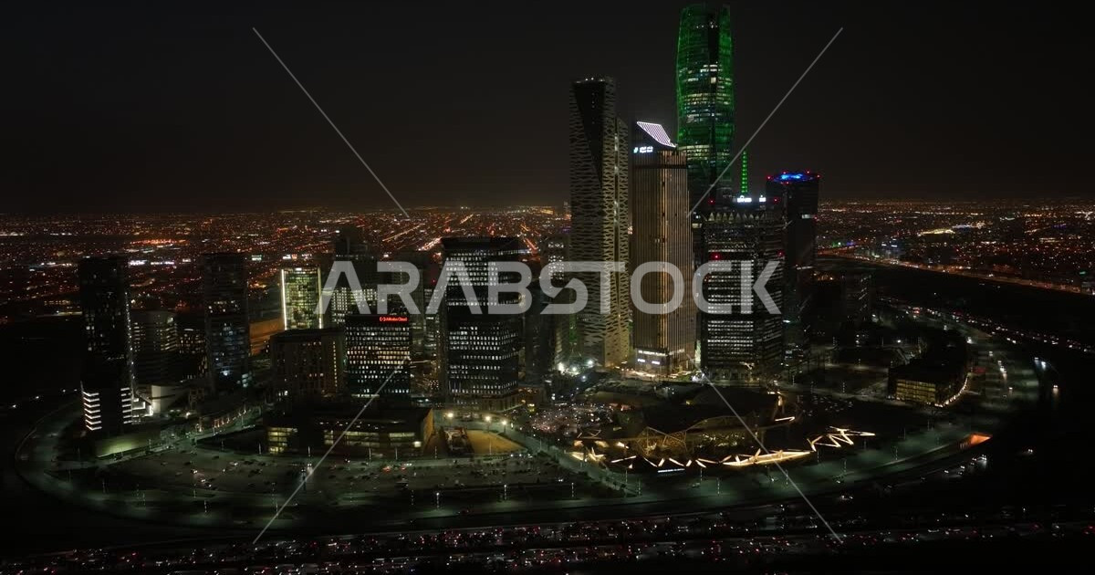 Architectural art, drone photography of the King Abdullah Financial ...