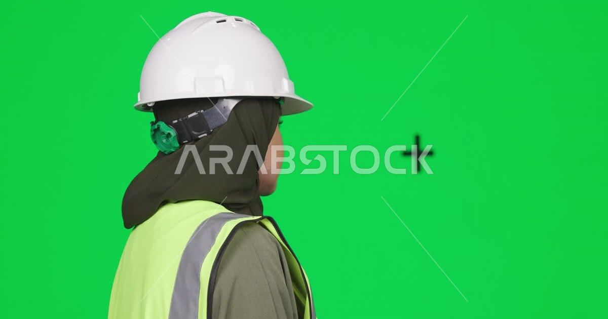 Working in the engineering field, chroma from the back of a veiled ...